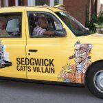 Cartoons on London Taxi Cab